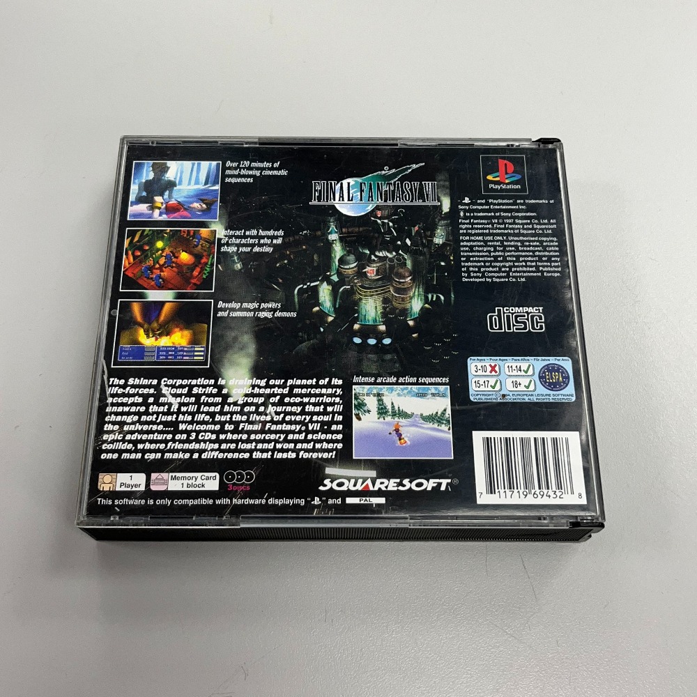 Pre-owned Squaresoft PS1 Final Fantasy VII - Own4Less